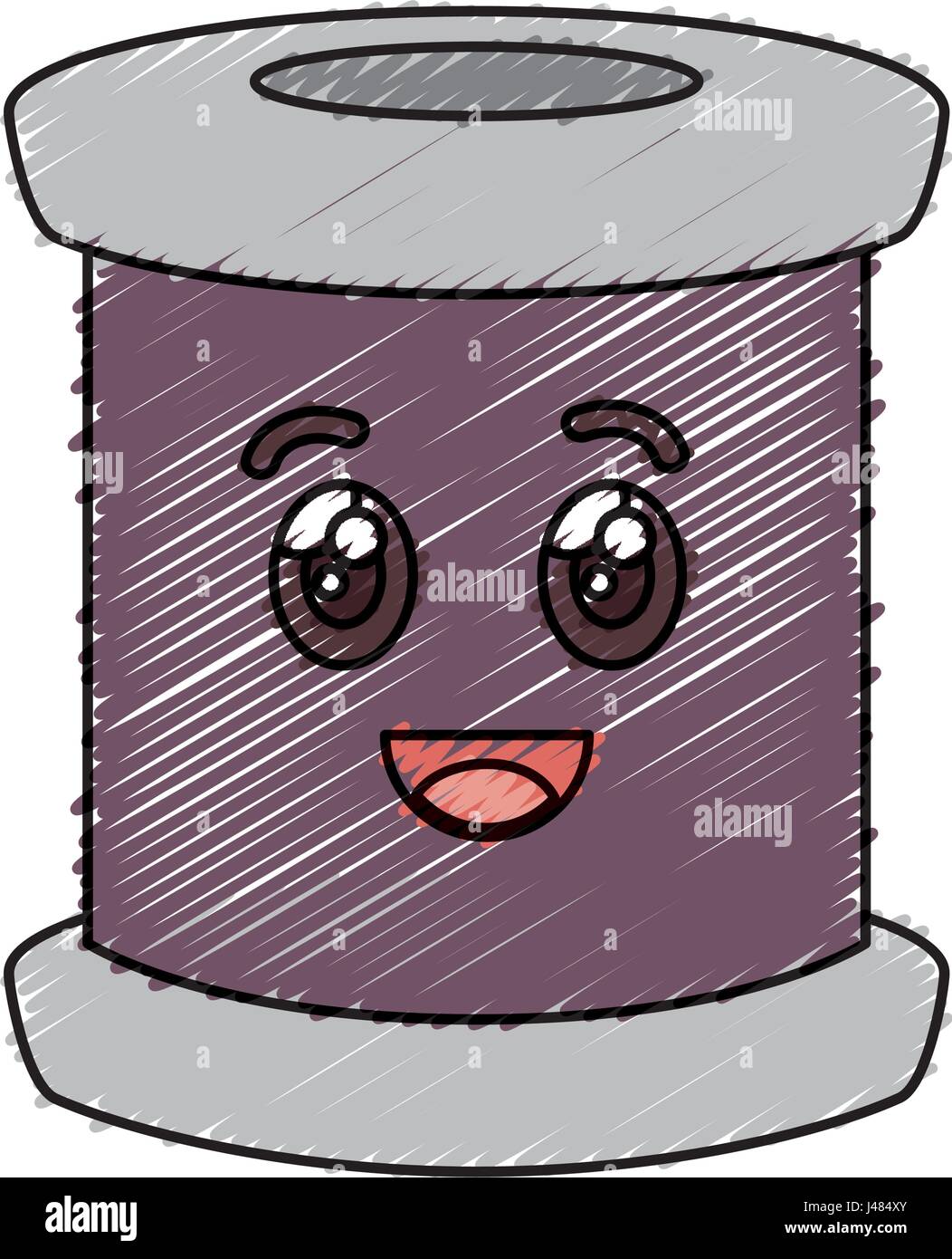 Sewing thread roll comic character Stock Vector Image & Art - Alamy