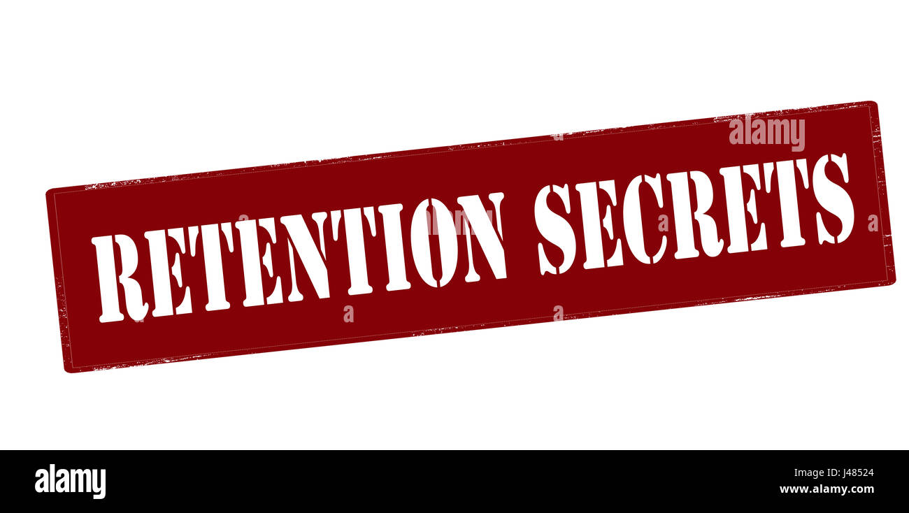 Stamp with text retention secrets inside, vector illustration Stock ...