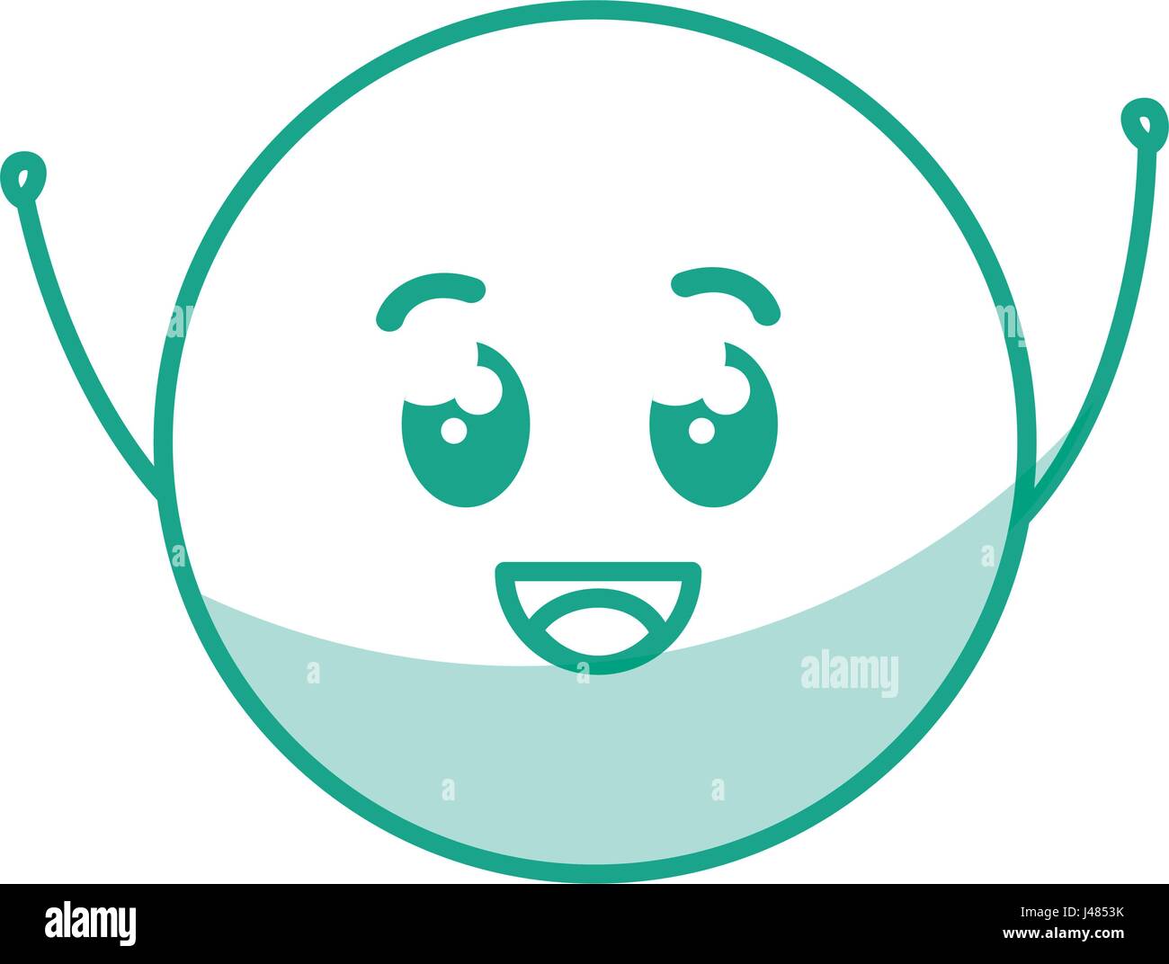 cute face emoticon kawaii character Stock Vector Image & Art - Alamy