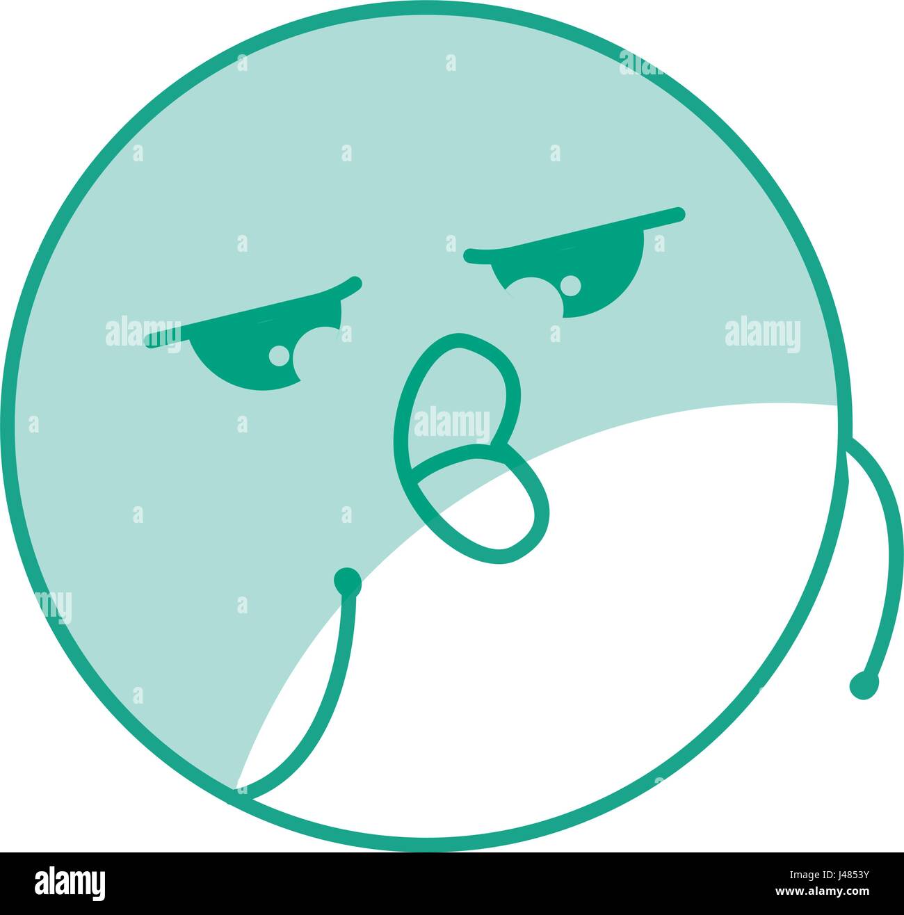 cute face emoticon kawaii character Stock Vector Image & Art - Alamy