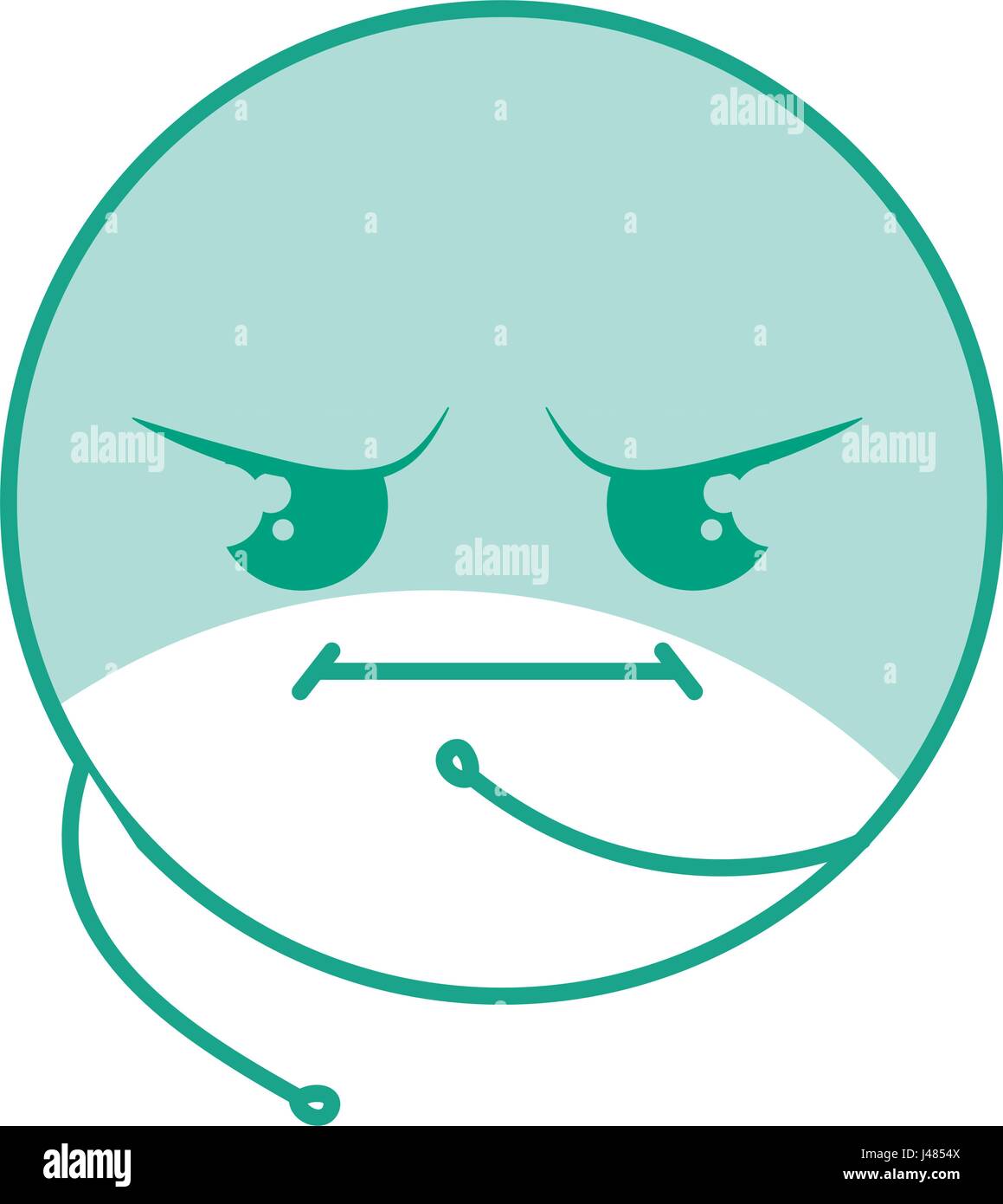 cute face emoticon kawaii character Stock Vector Image & Art - Alamy