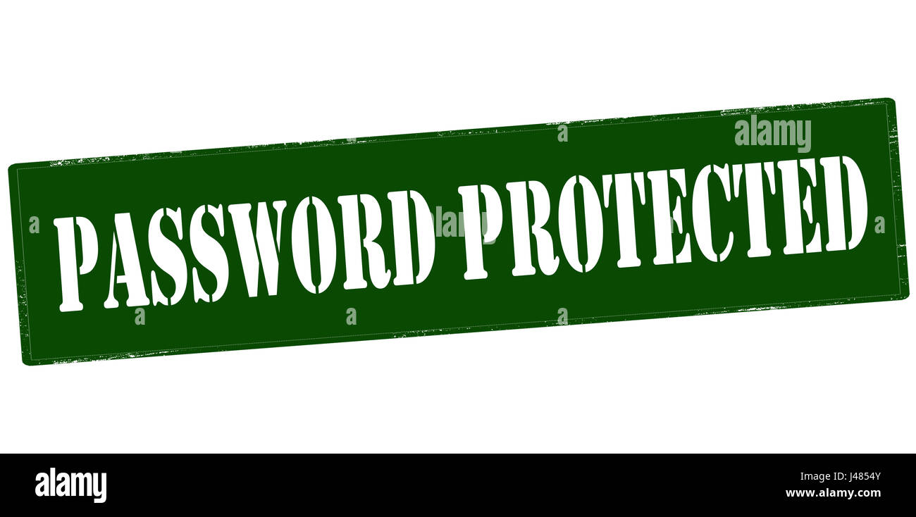 Stamp with text password protected inside, vector illustration Stock ...