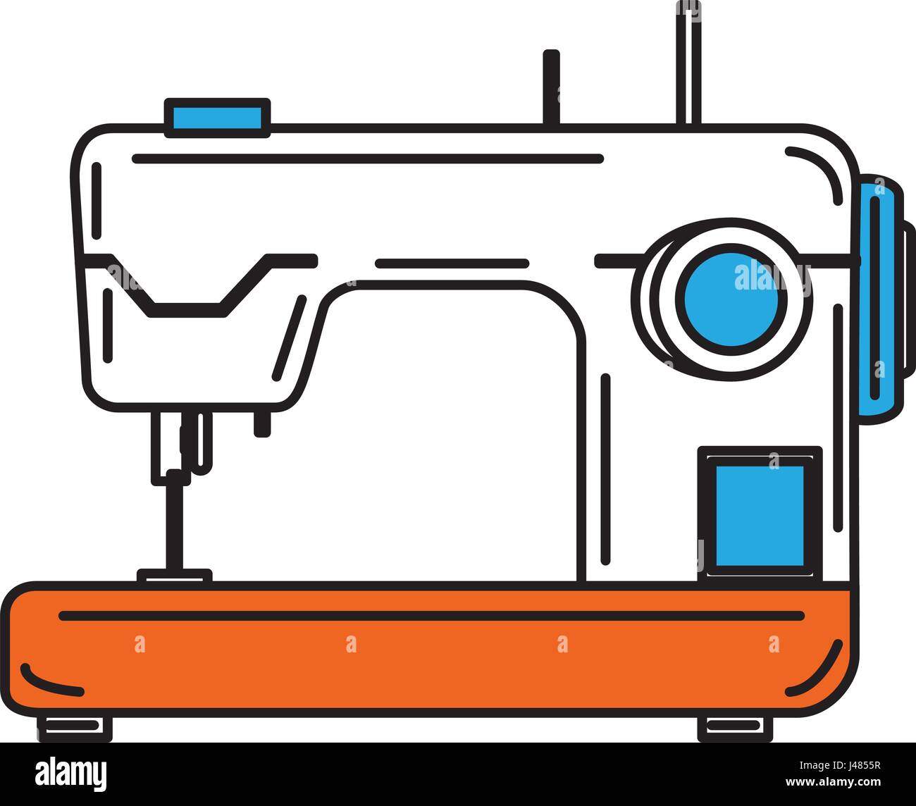 Threading the machine Stock Vector Images - Alamy