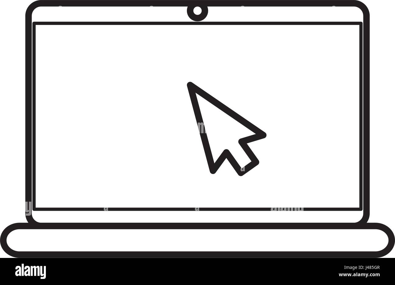 computer laptop with arrow pointer Stock Vector Image & Art - Alamy