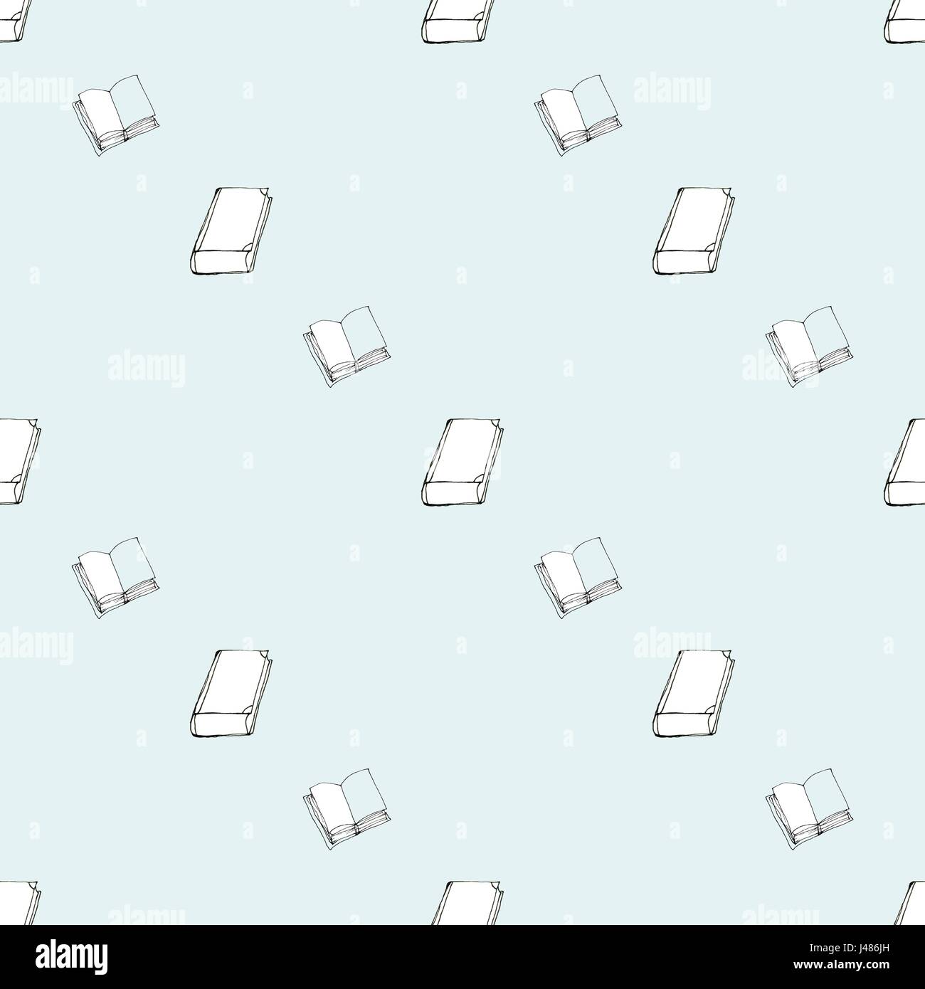 Seamless pattern with books Stock Vector Image & Art - Alamy