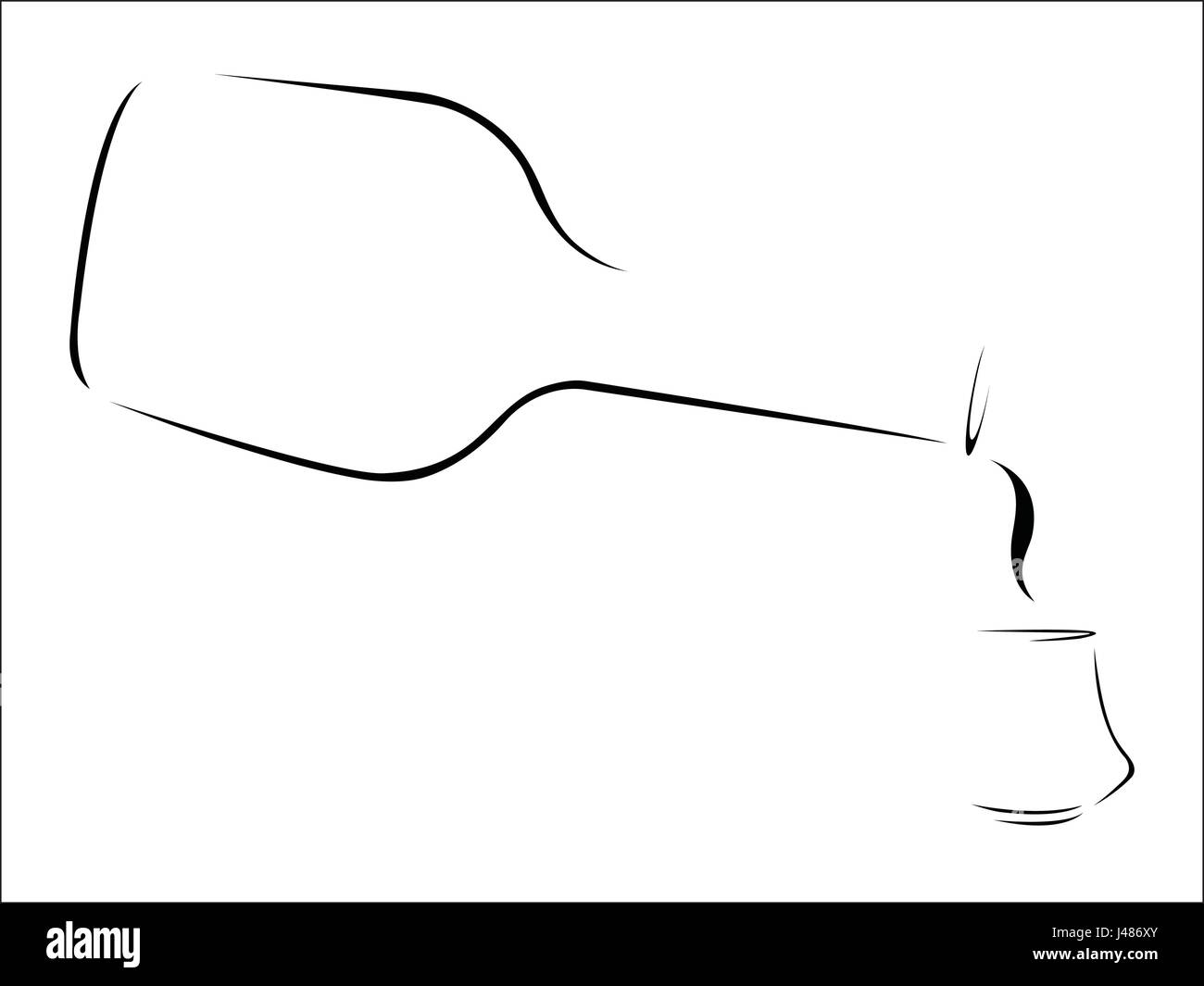 Brandy alcohol set glass Black and White Stock Photos & Images - Alamy