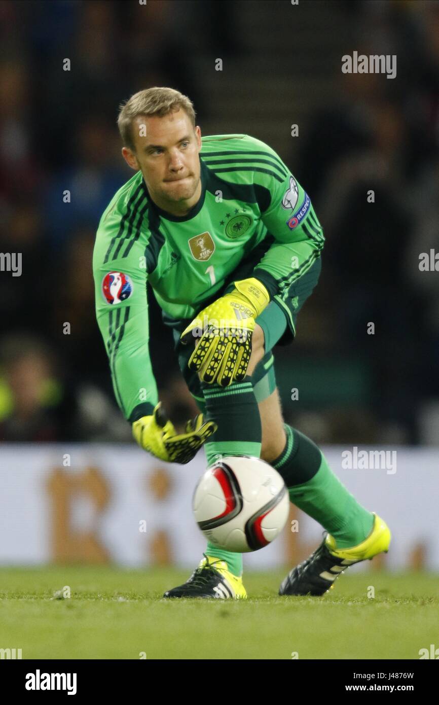 MANUEL NEUER GERMANY HAMPDEN PARK GLASGOW SCOTLAND 07 September 2015 ...