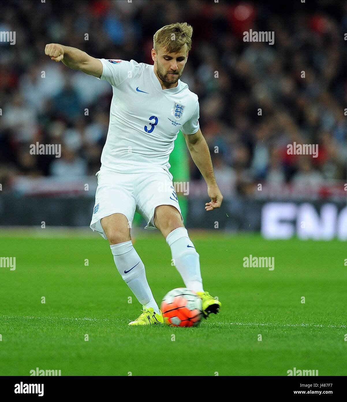 LUKE SHAW OF ENGLAND ENGLAND V SWITZERLAND WEMBLEY STADIUM LONDON ...
