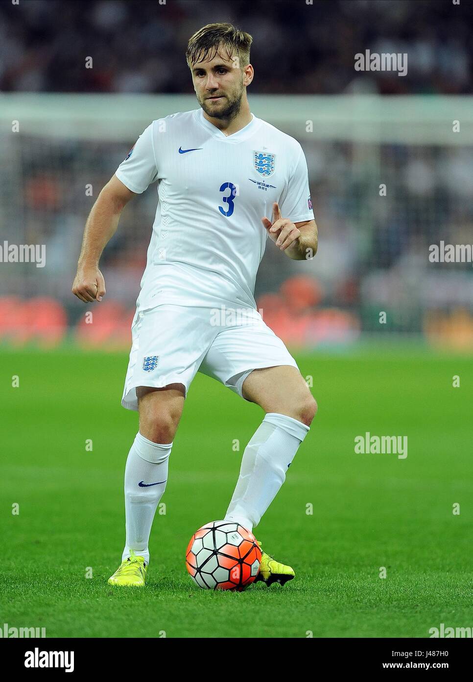 LUKE SHAW OF ENGLAND ENGLAND V SWITZERLAND WEMBLEY STADIUM LONDON ...