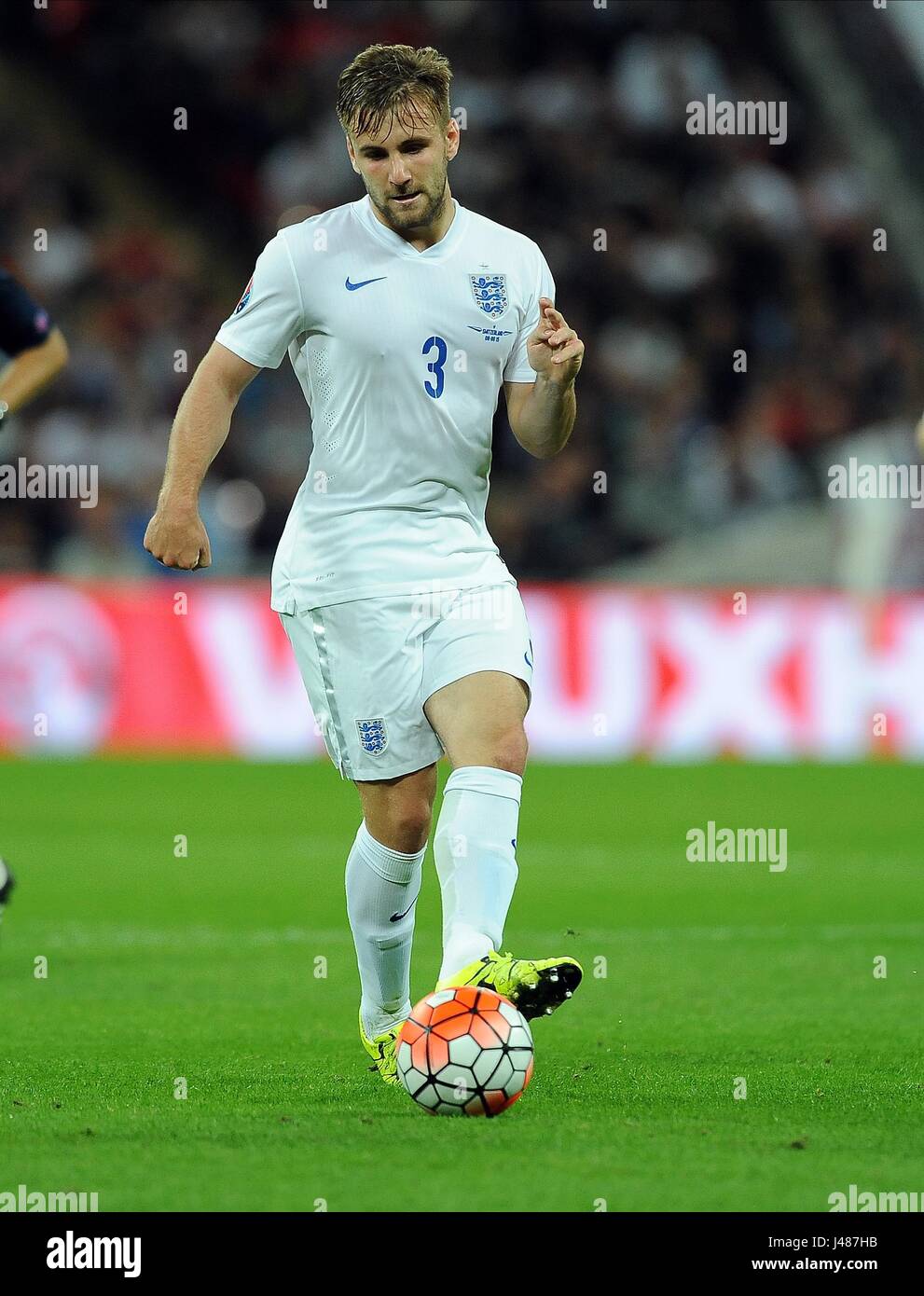 LUKE SHAW OF ENGLAND ENGLAND V SWITZERLAND WEMBLEY STADIUM LONDON ...