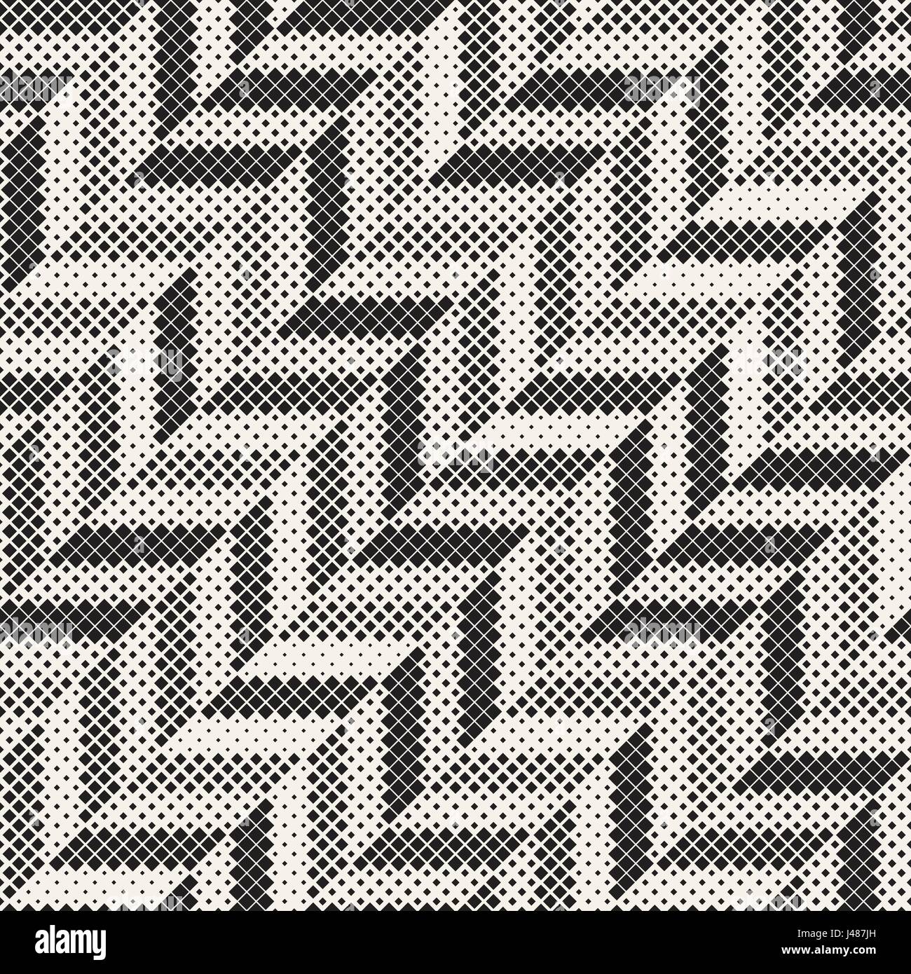 Seamless Irregular Geometric Pattern. Abstract Black and White Modern ...