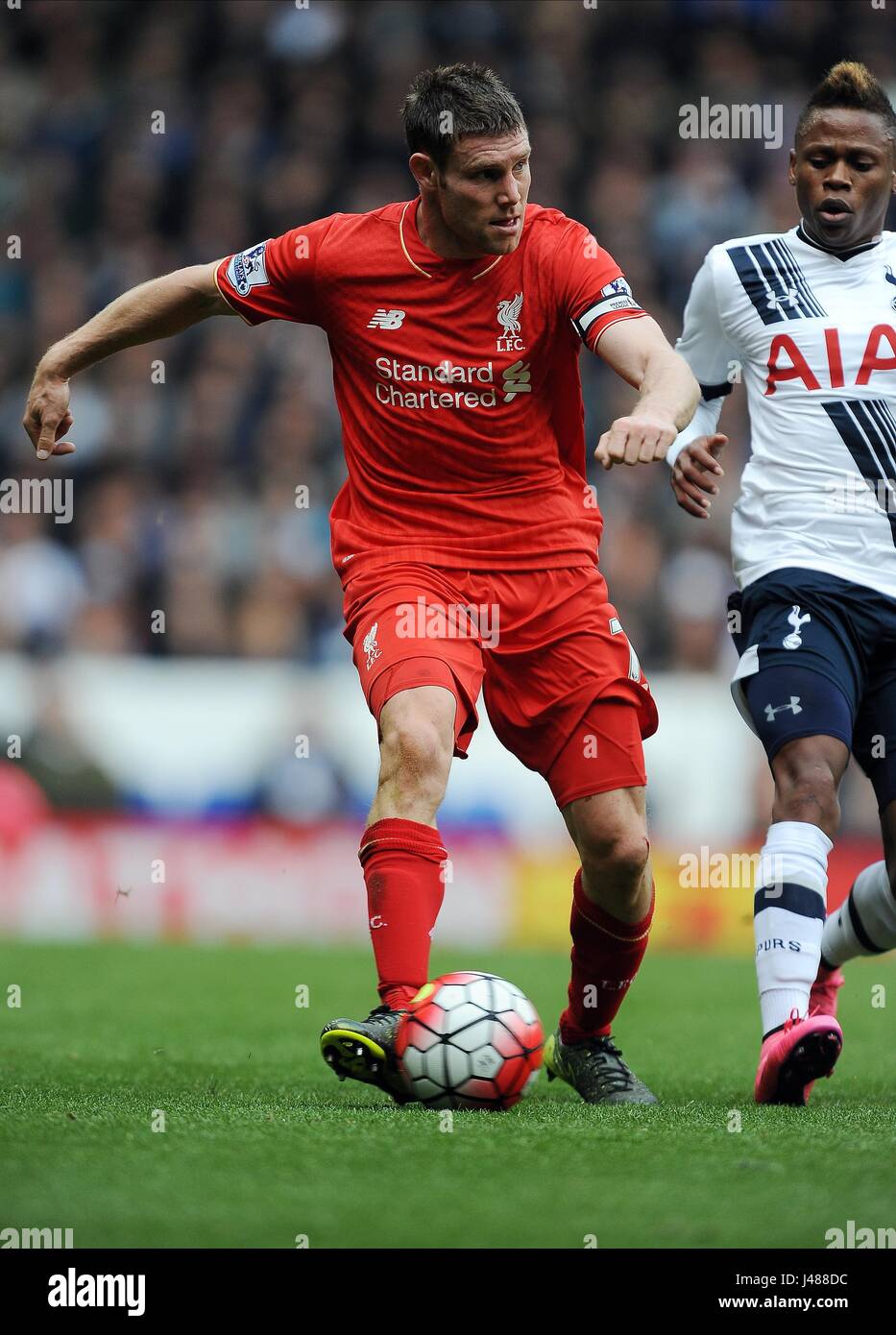 JAMES MILNER OF LIVERPOOL TOTTENHAM HOTSPUR V LIVERPOOL WHITE HART LANE ...