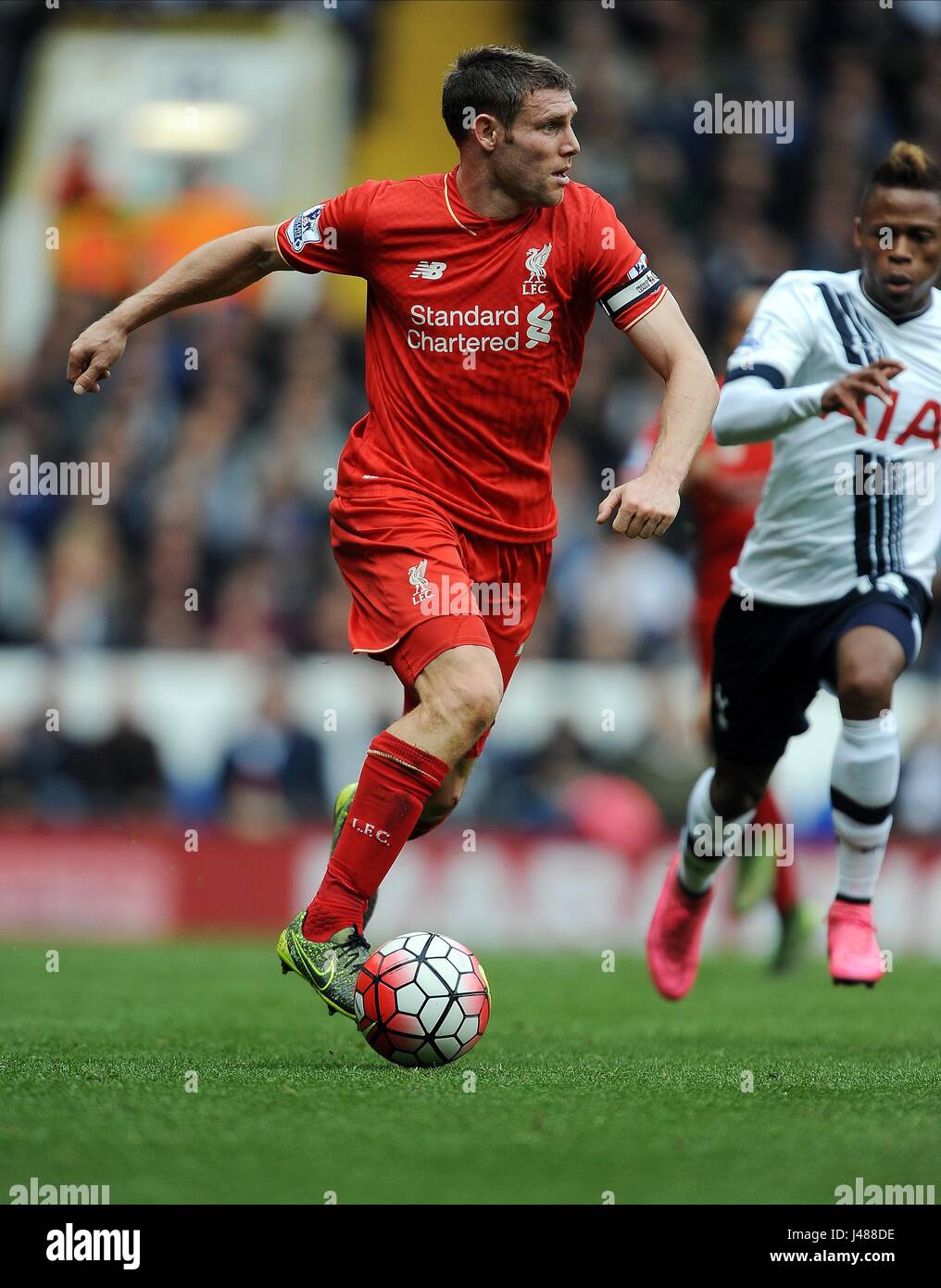 JAMES MILNER OF LIVERPOOL TOTTENHAM HOTSPUR V LIVERPOOL WHITE HART LANE ...