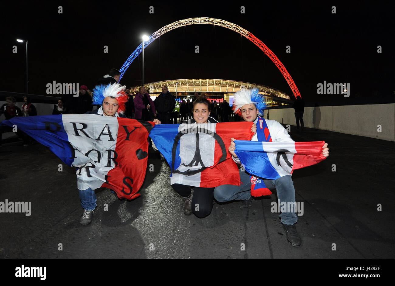 French fans flags england hi-res stock photography and images - Alamy