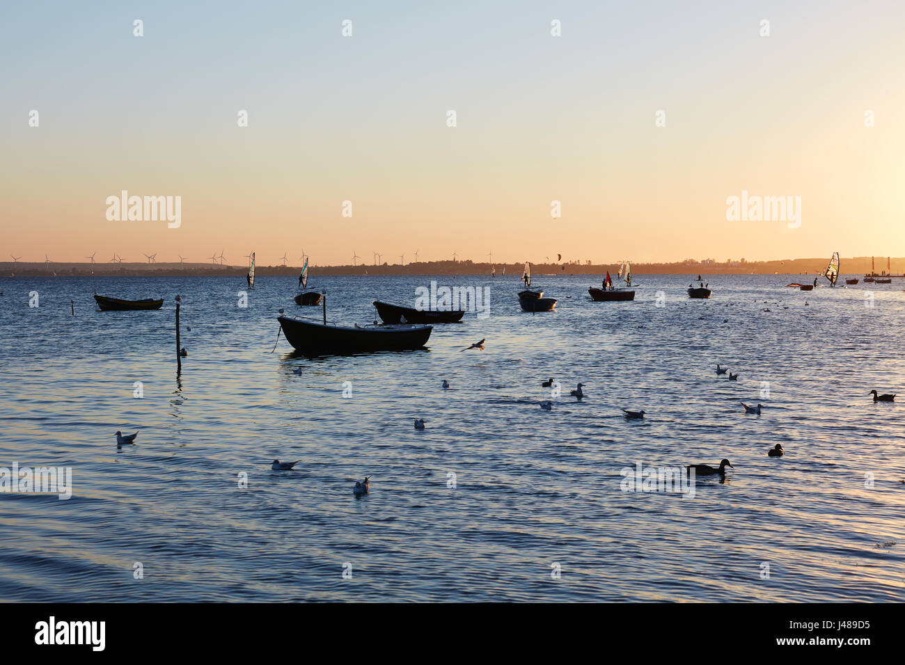 fishing boats, Baltic sea, Bay of Puck Stock Photo - Alamy