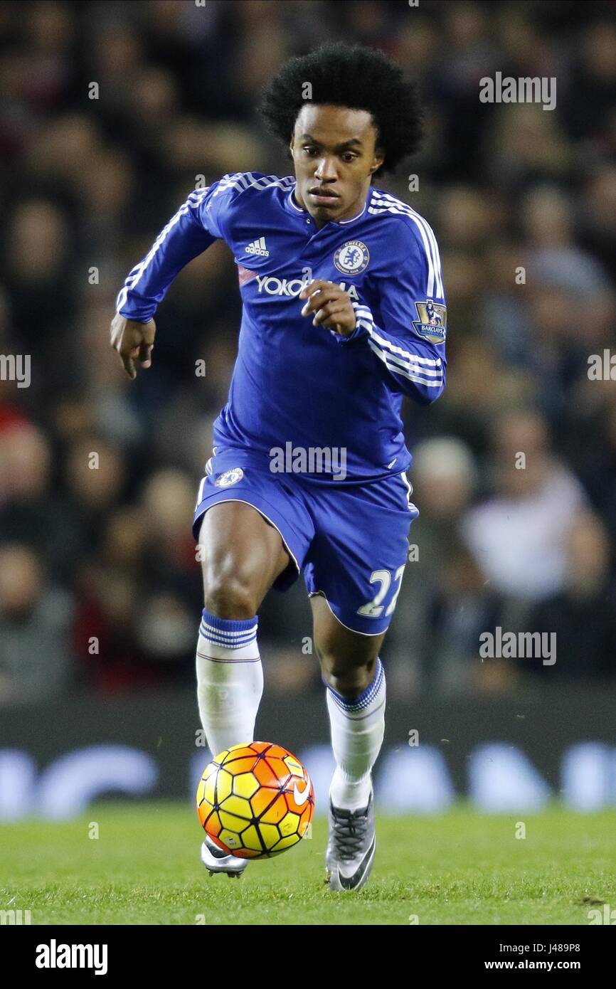 WILLIAN CHELSEA FC CHELSEA FC OLD TRAFFORD MANCHESTER ENGLAND 28 ...