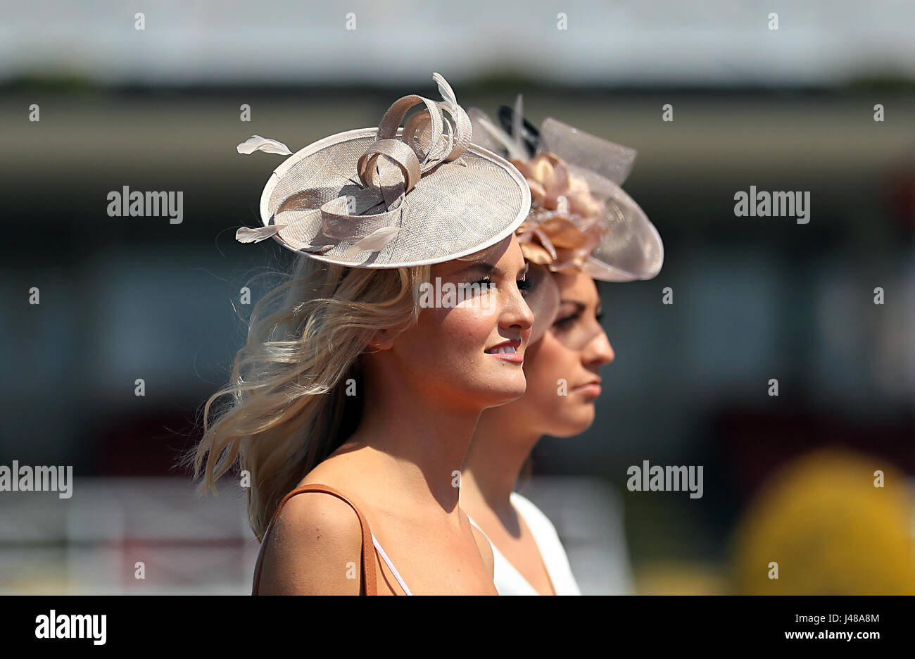 Female racegoers during day one of the Chester May Festival Stock Photo ...