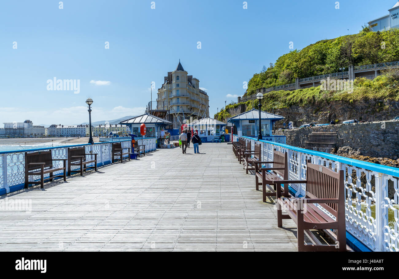 A view from the Pier at Llandudno in North Wales Stock Photo - Alamy
