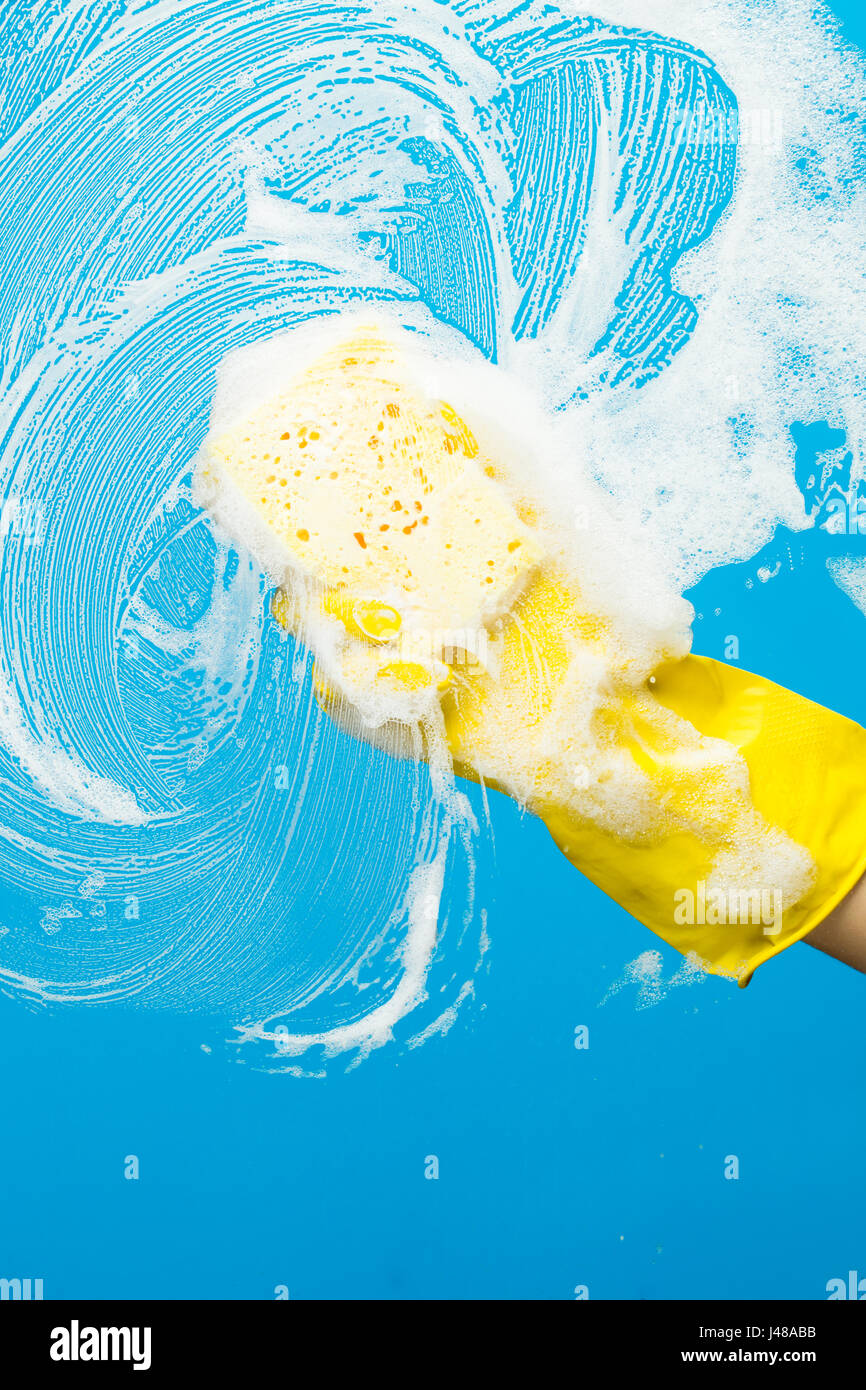 Photo of professional window cleaner Stock Photo - Alamy