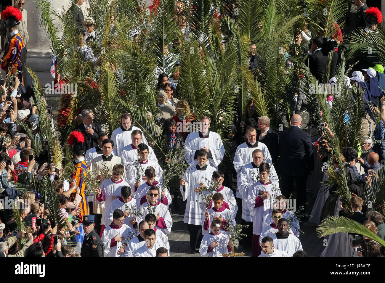 Commemoration of Palm Sunday at Vatican City, St. Peter's Square ...