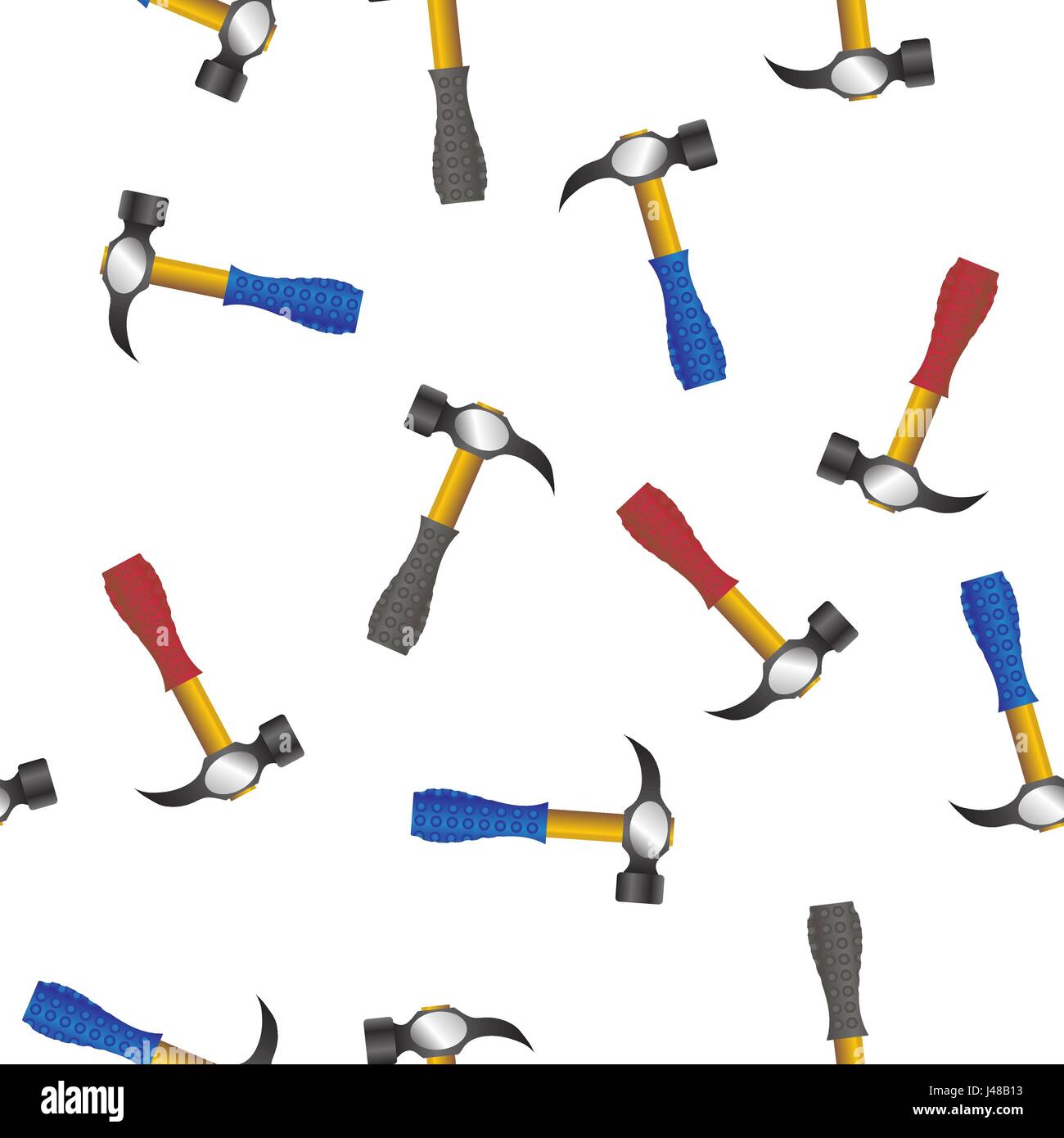 Colored Hammer Seamless Random Pattern Stock Vector Image & Art - Alamy