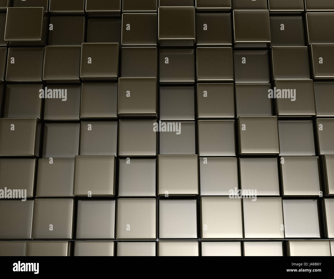 3d illustration of metal cubes. Abstract background Stock Photo - Alamy