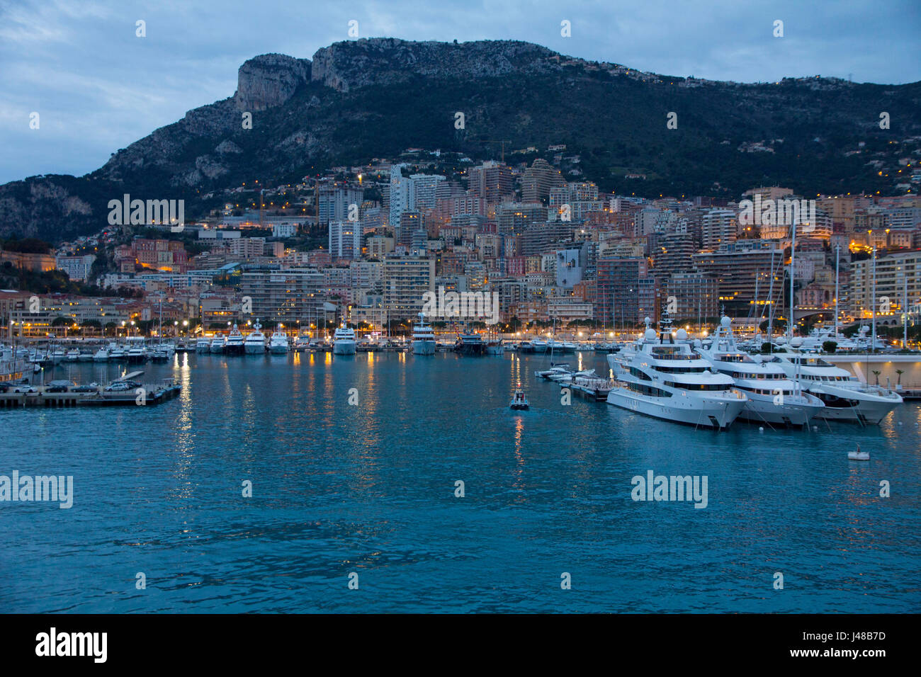 Dawn rising over the port of Monte Carlo, Monaco Stock Photo - Alamy