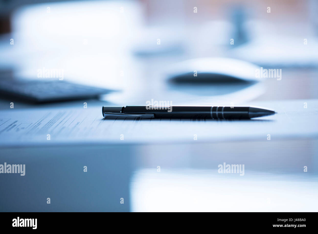 Modern workplace concept. Office with computer for businessman Stock ...