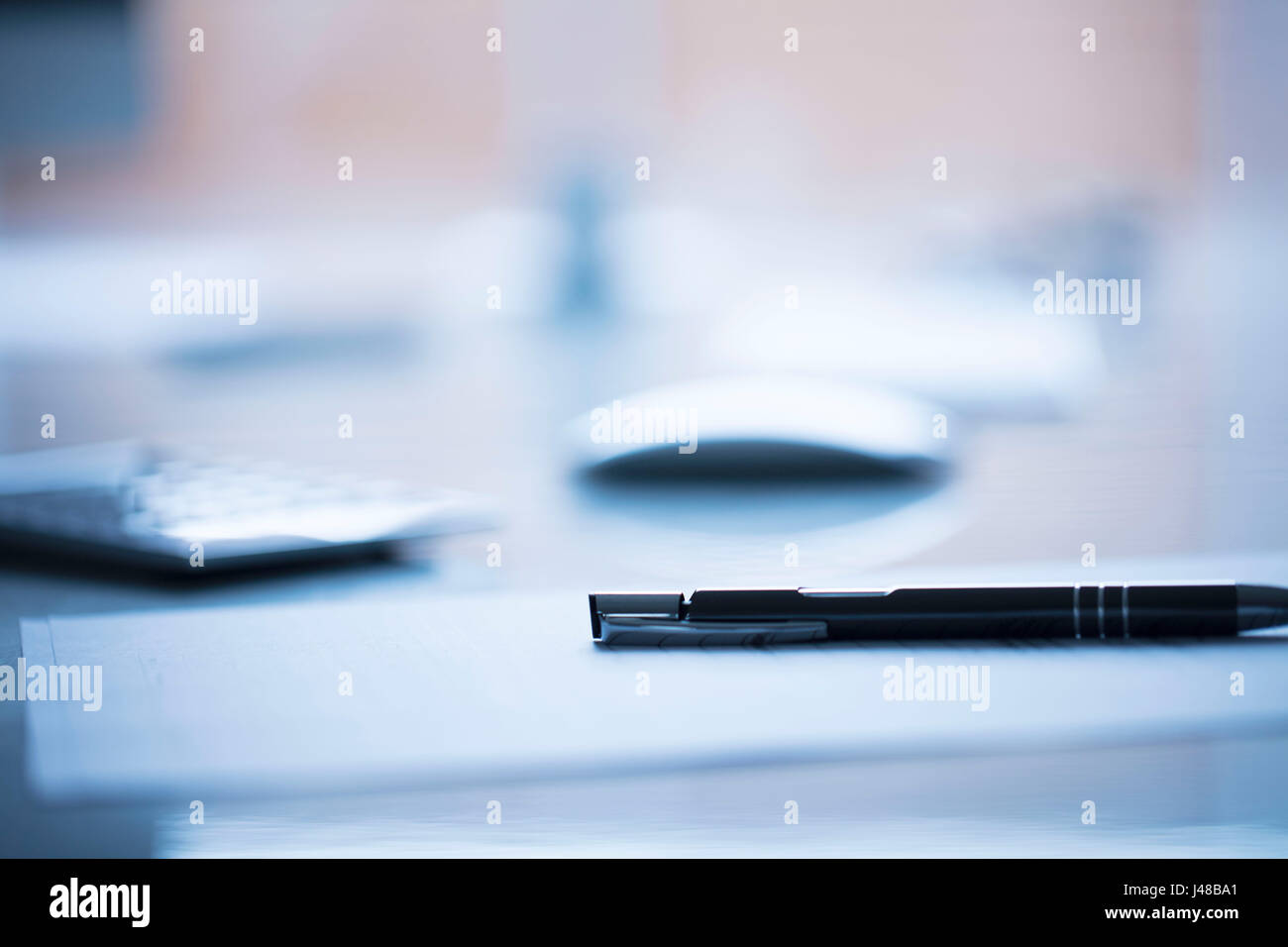 Modern workplace concept. Office with computer for businessman Stock ...