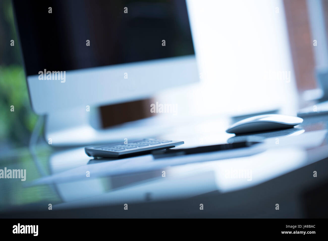 Modern workplace concept. Office with computer for businessman Stock ...