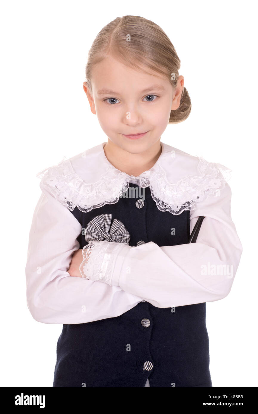 portrait of a serious girl Stock Photo - Alamy