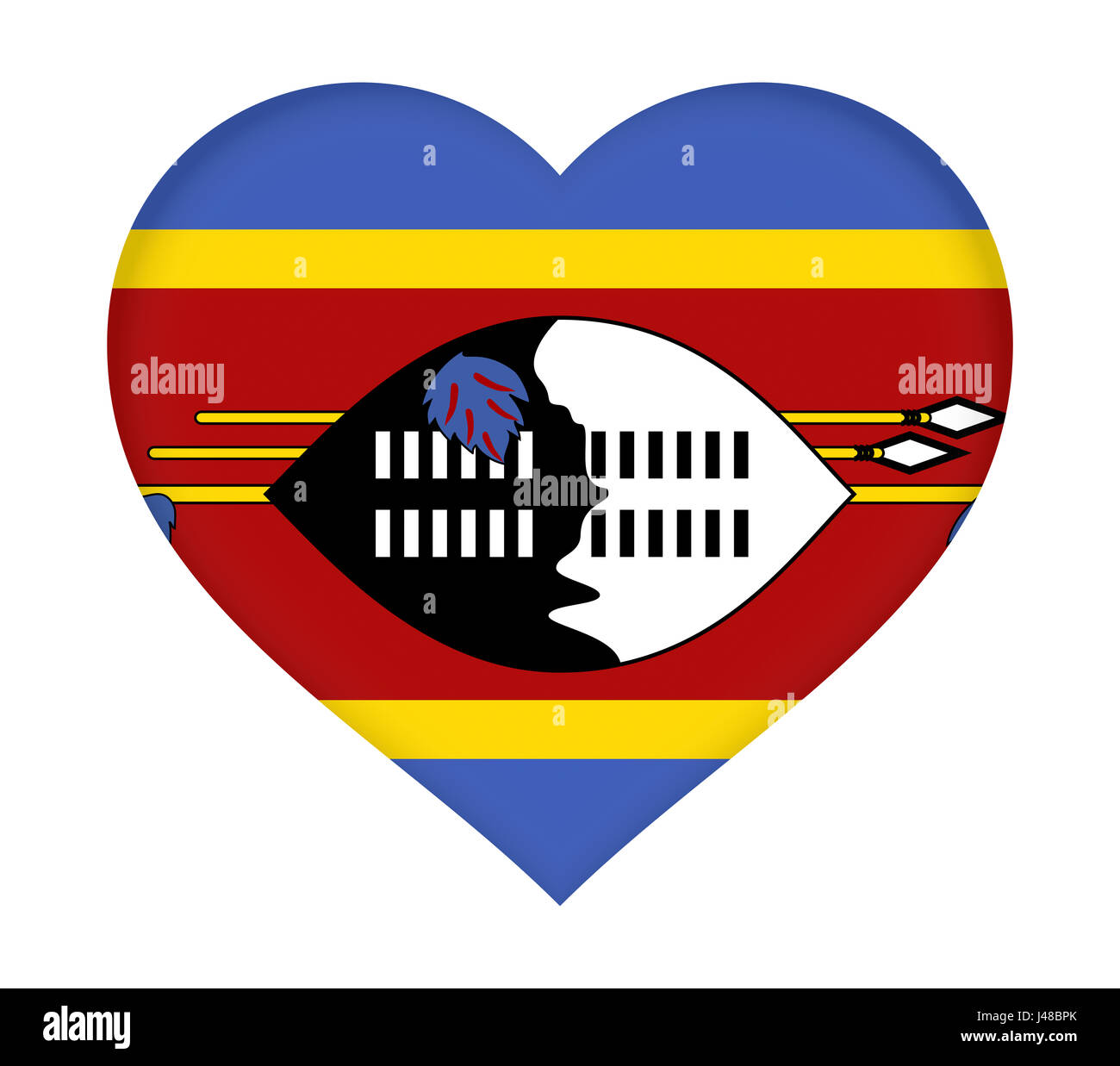 Illustration of the flag of Swaziland shaped like a heart Stock Photo ...