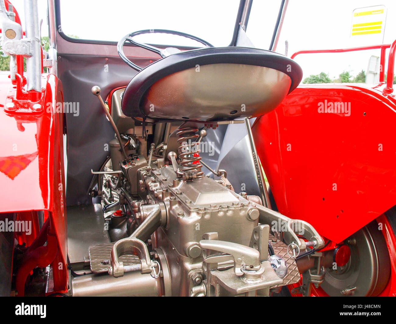Obersaxen, Switzerland - August 1, 2016: huerlimann old tractor parked ...