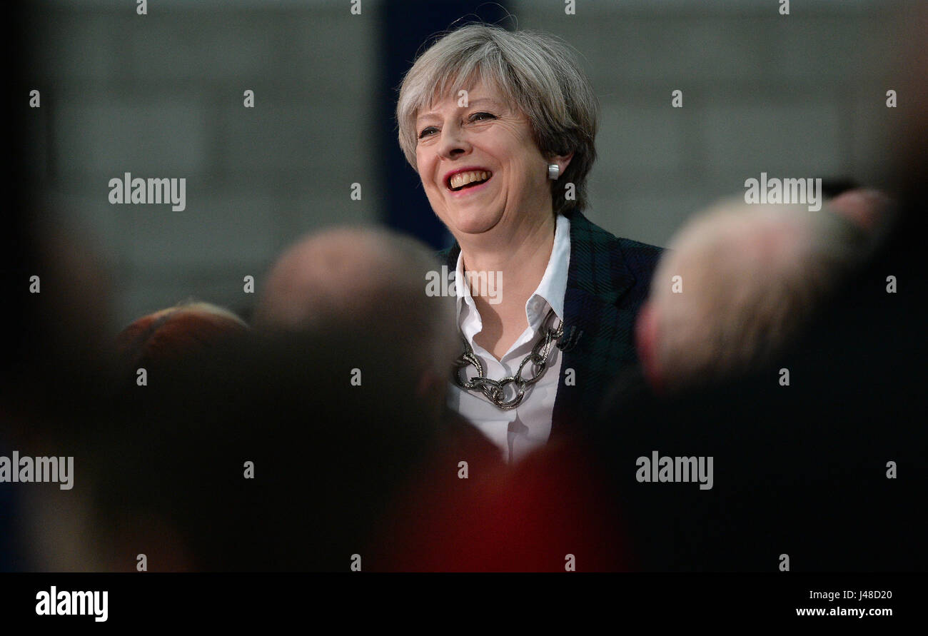 Prime Minister Theresa May takes part in a Q&A during a general ...