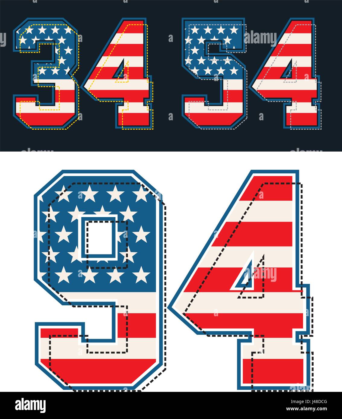 set numbers texture flag united states Stock Vector Image & Art - Alamy