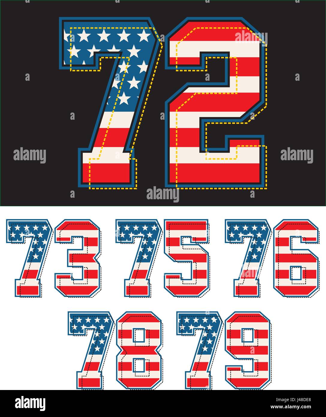 set numbers texture flag united states Stock Vector Image & Art - Alamy