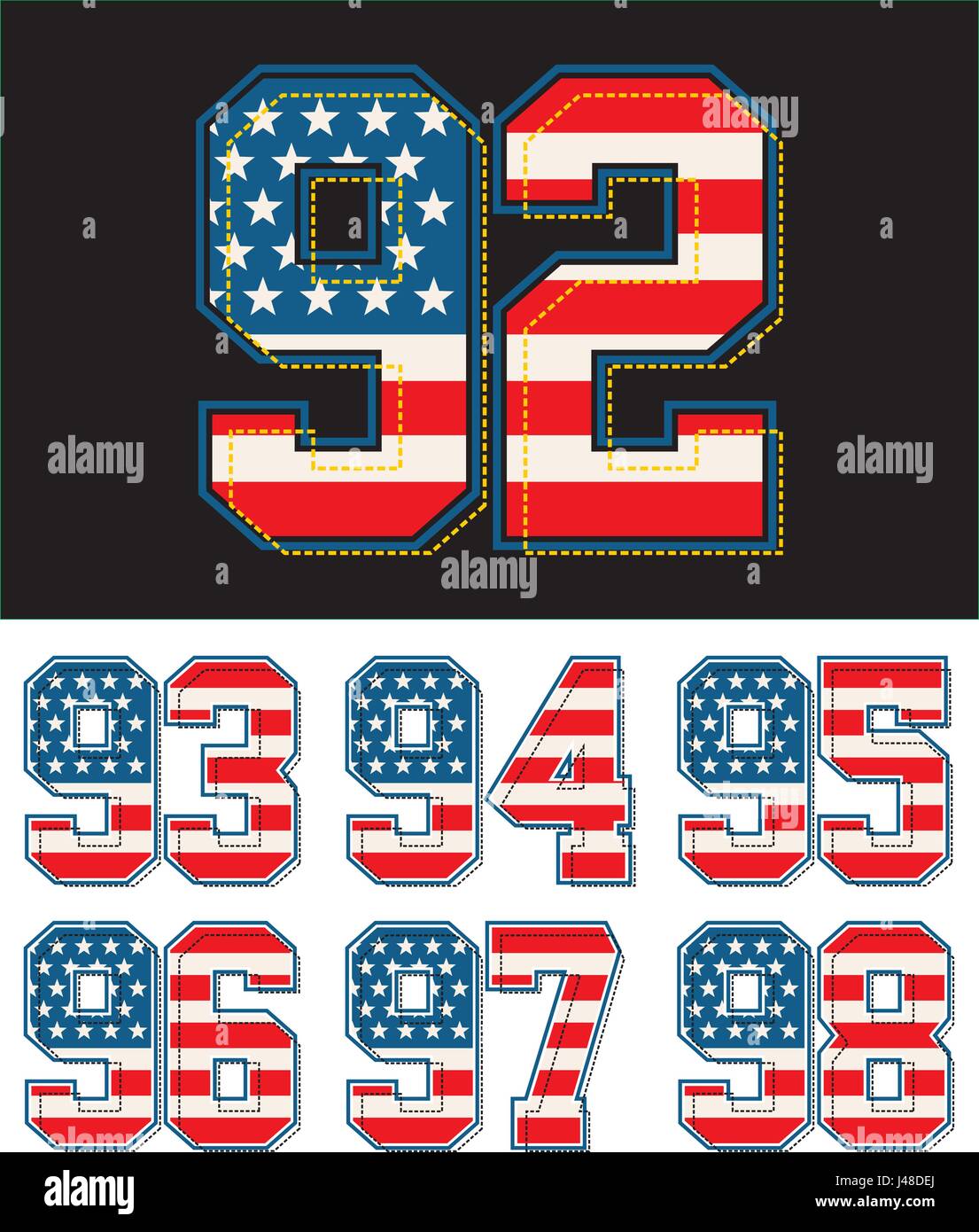 set numbers texture flag united states Stock Vector Image & Art - Alamy