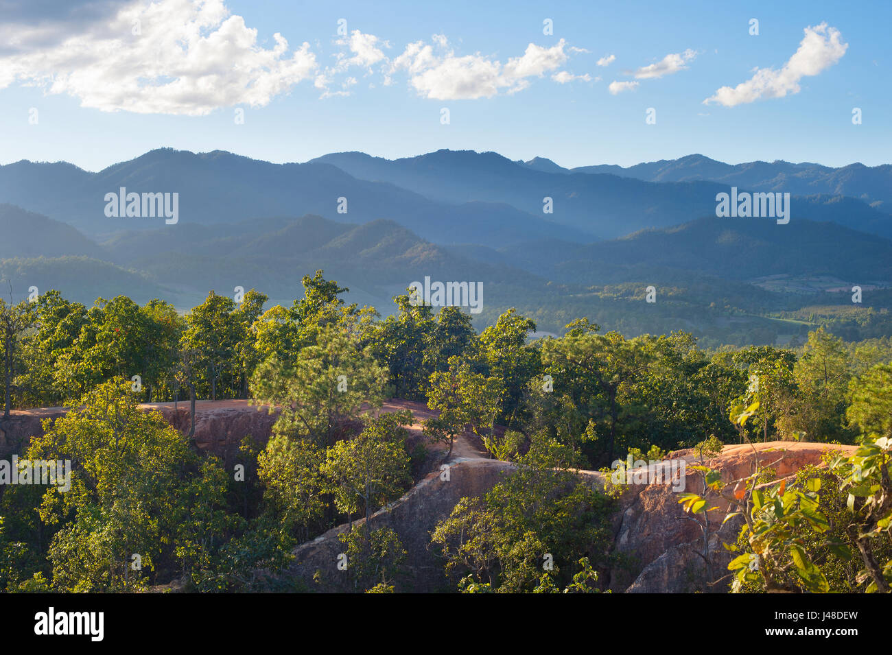View of famous Pai canyon at sunset. Thailand Stock Photo - Alamy