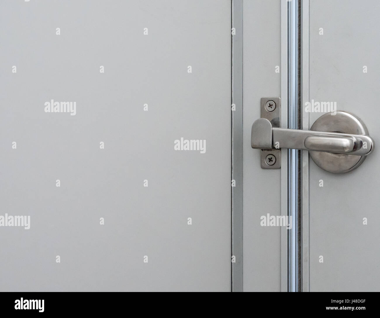 Metal lock latch with the copy space for lock the toilet door in the ...