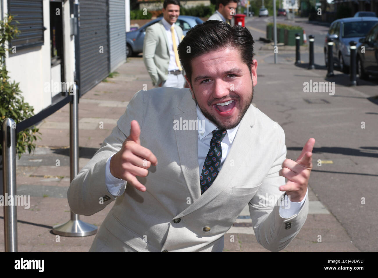 The cast of TOWIE Filming for Gemma's Easter Ball Featuring: Jack ...
