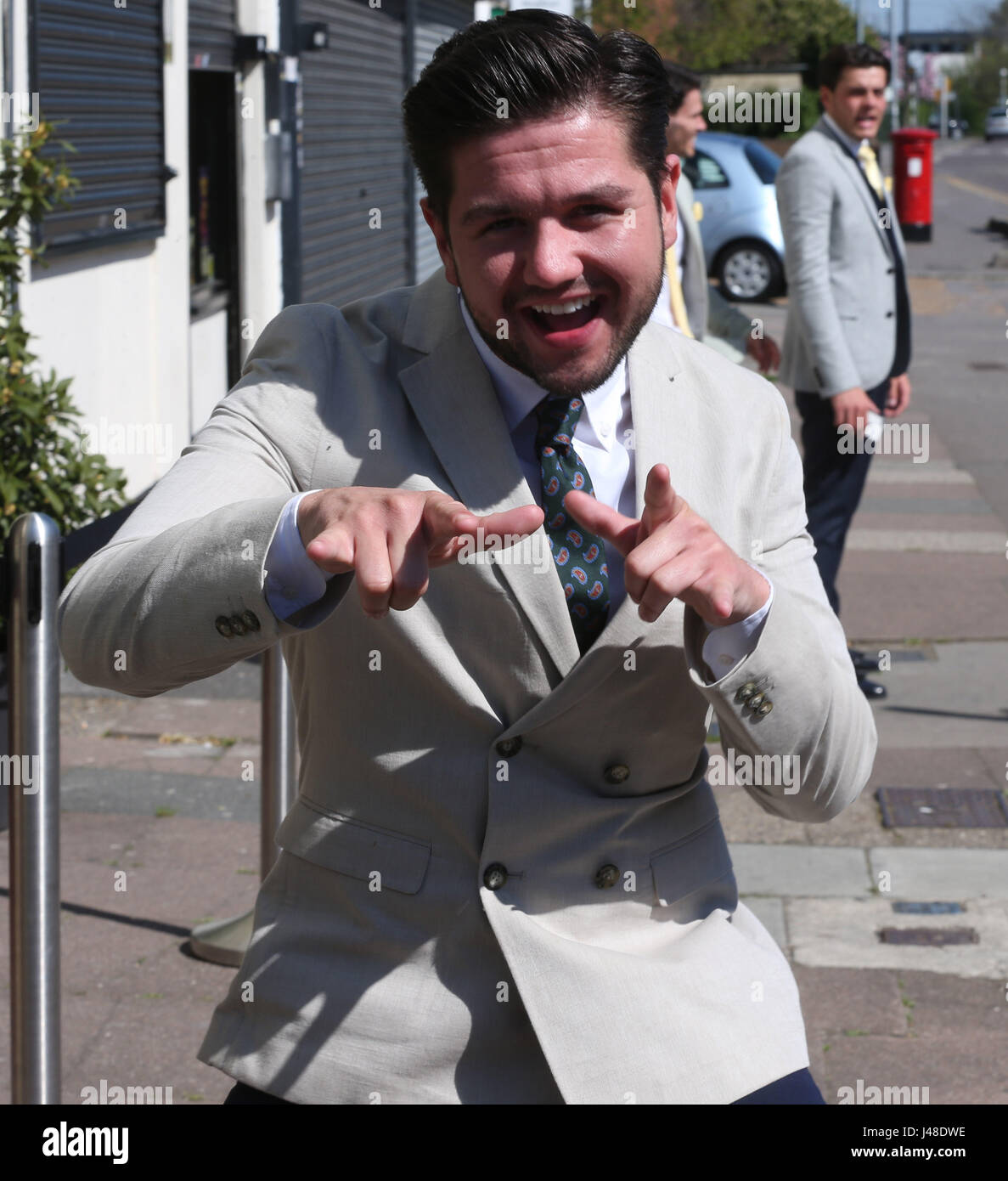 The cast of TOWIE Filming for Gemma's Easter Ball Featuring: Jack ...