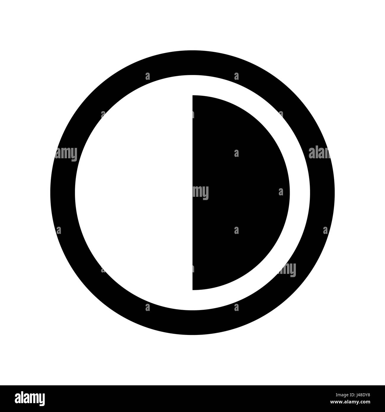 Brightness and contrast vector icon Stock Photo - Alamy Brightness and contrast vector icon Stock Photo - Alamy