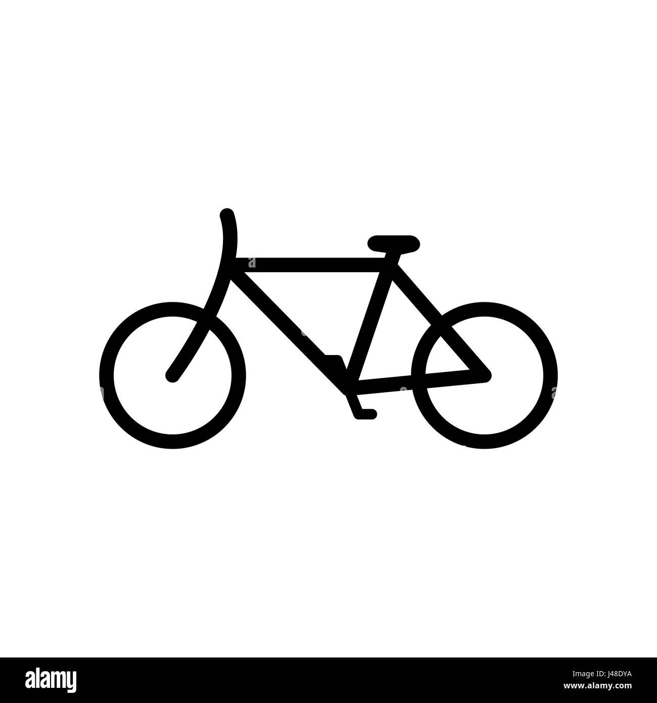Bicycle vector isolated icon Black and White Stock Photos & Images - Alamy