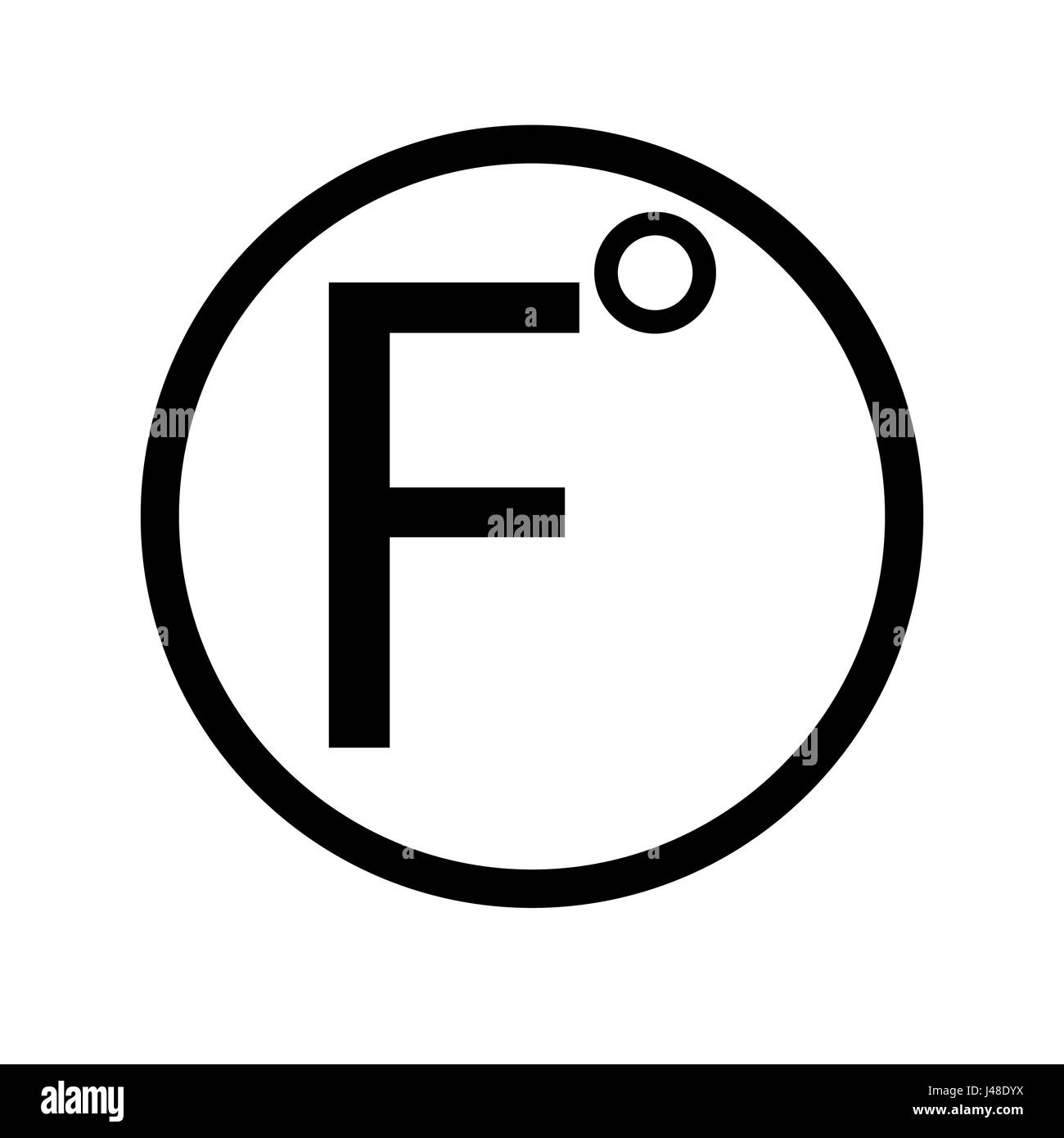 Farenheith degrees sign Stock Photo - Alamy