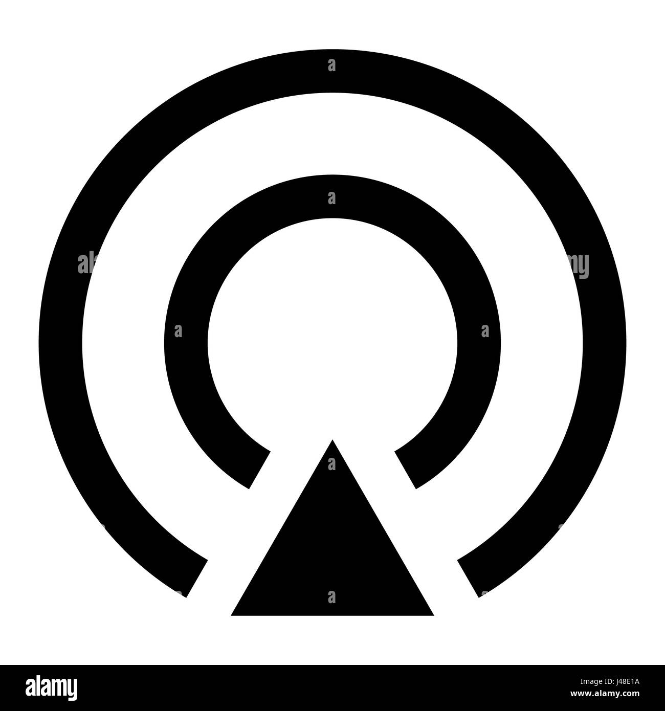 Power icon Vector Illustration on the white background Stock Photo - Alamy