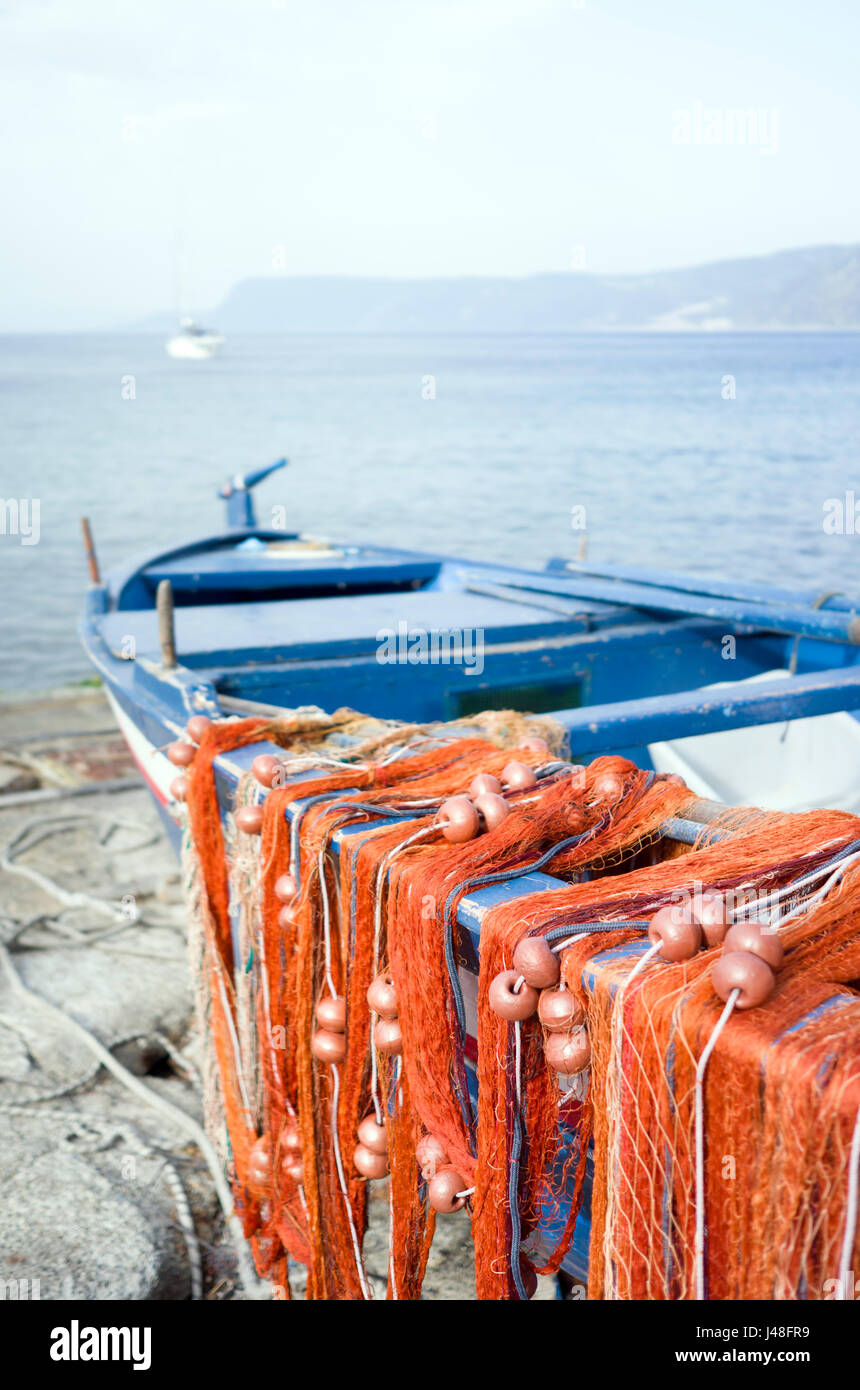 Scilla, Calabria, old fishing boats Stock Photo - Alamy