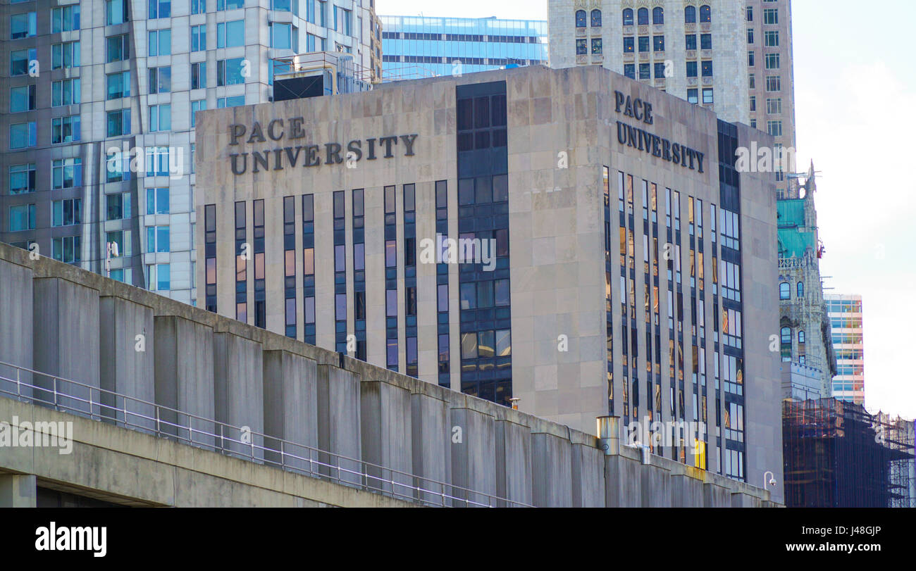 Pace University in Manhattan- MANHATTAN / NEW YORK - APRIL 1, 2017 ...