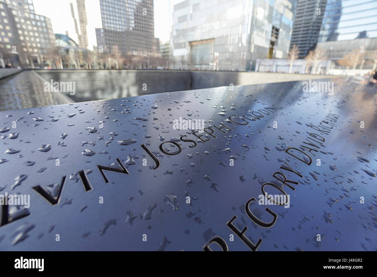 9-11 Memorial Fountains at Ground Zero - World Trade Center- MANHATTAN ...