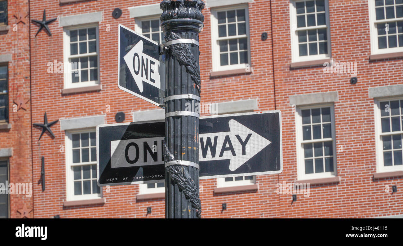 One Way Signs In New York City Stock Photos & One Way Signs In New York ...