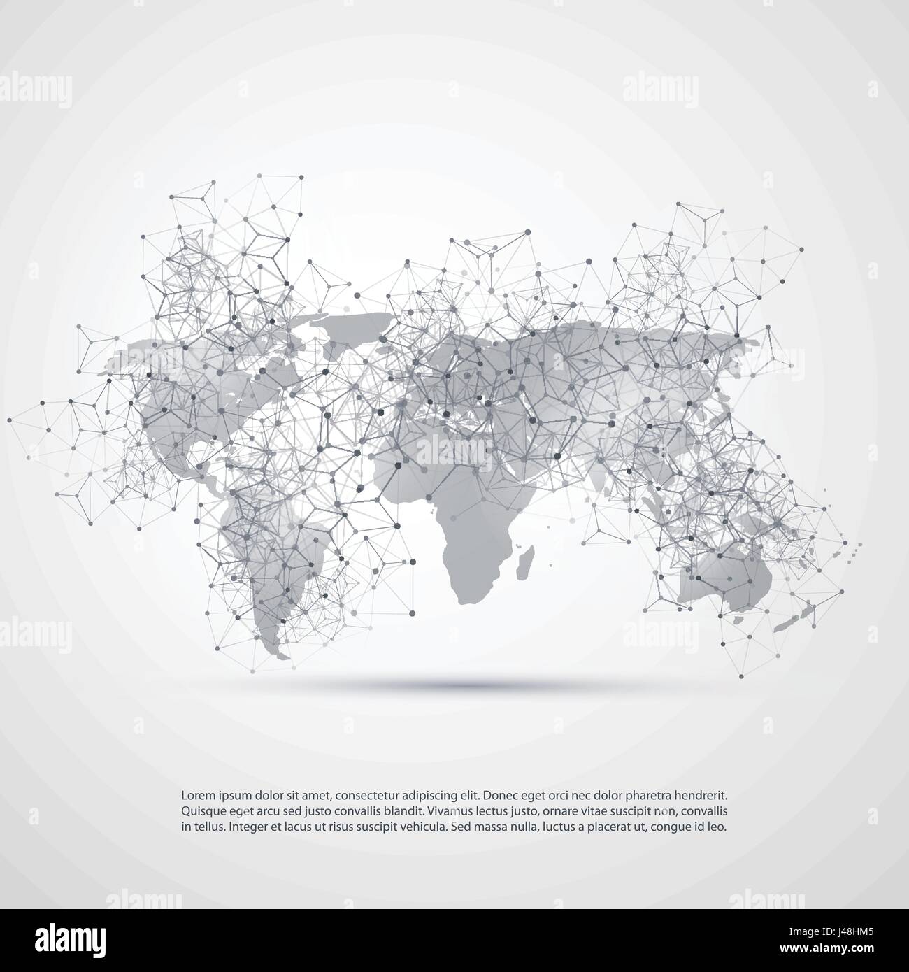 Cloud Computing and Networks Concept with World Map - Global Digital ...